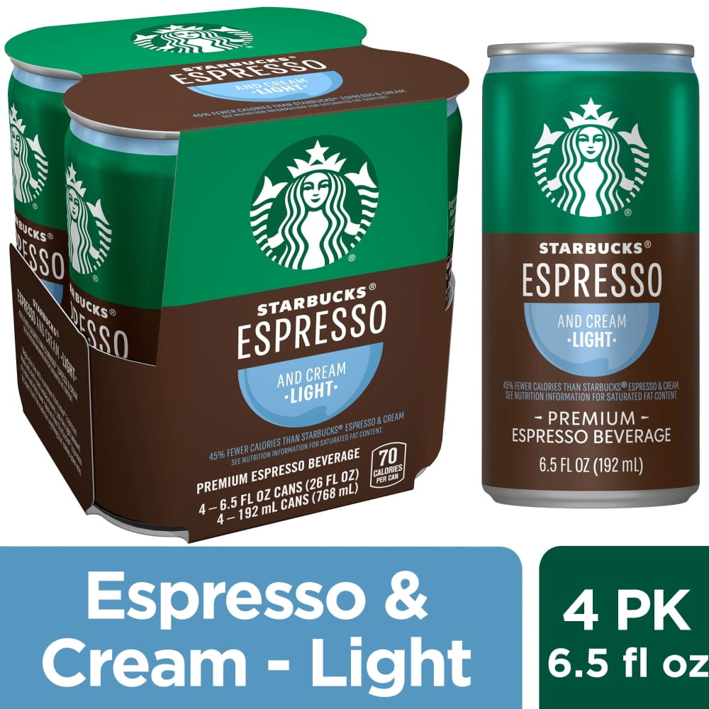 Starbucks DoubleShot® Espresso & Cream Light Iced Coffee Multipack Cans ...