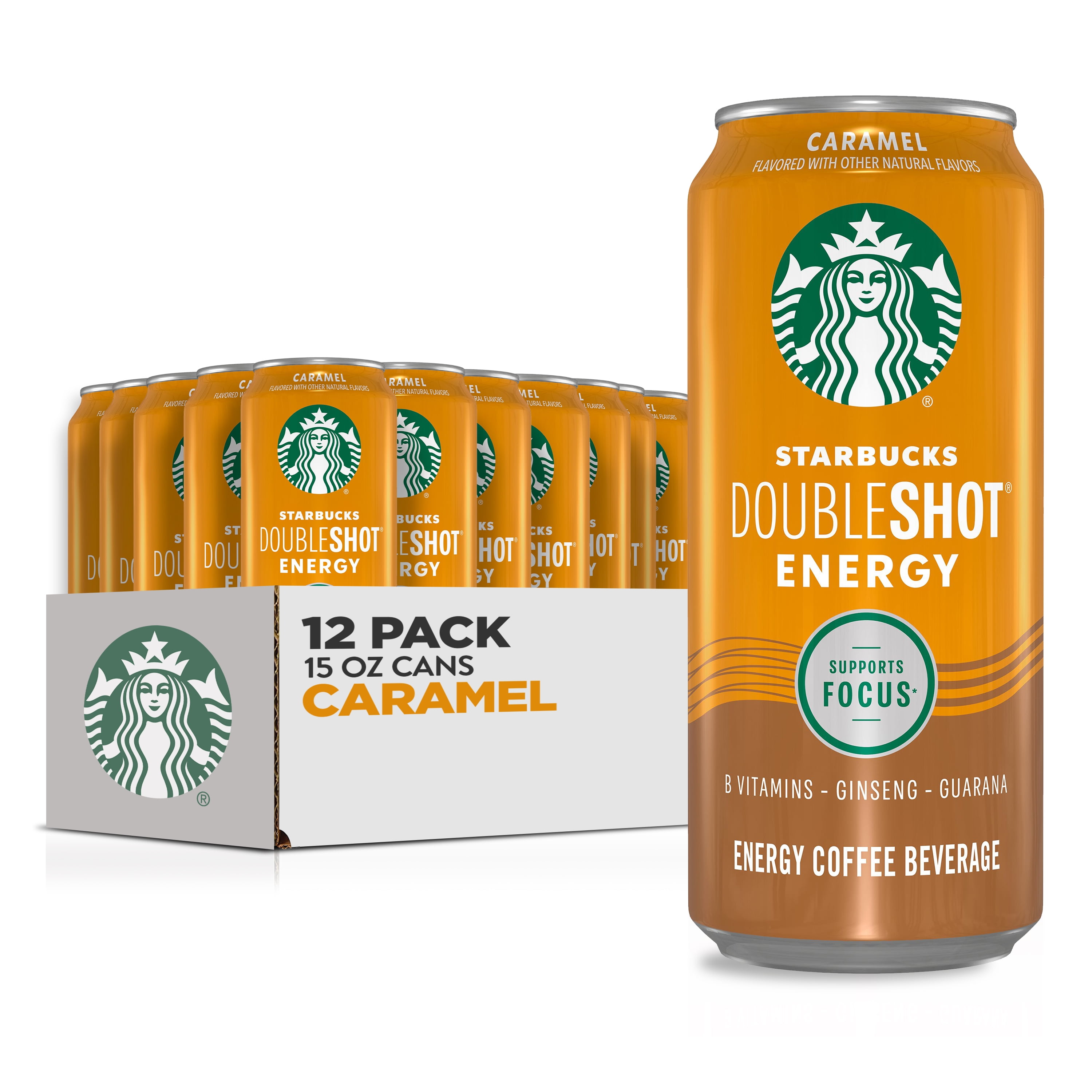 Starbucks Doubleshot Energy Caramel, 15 oz cans, 12 pack - Walmart.com