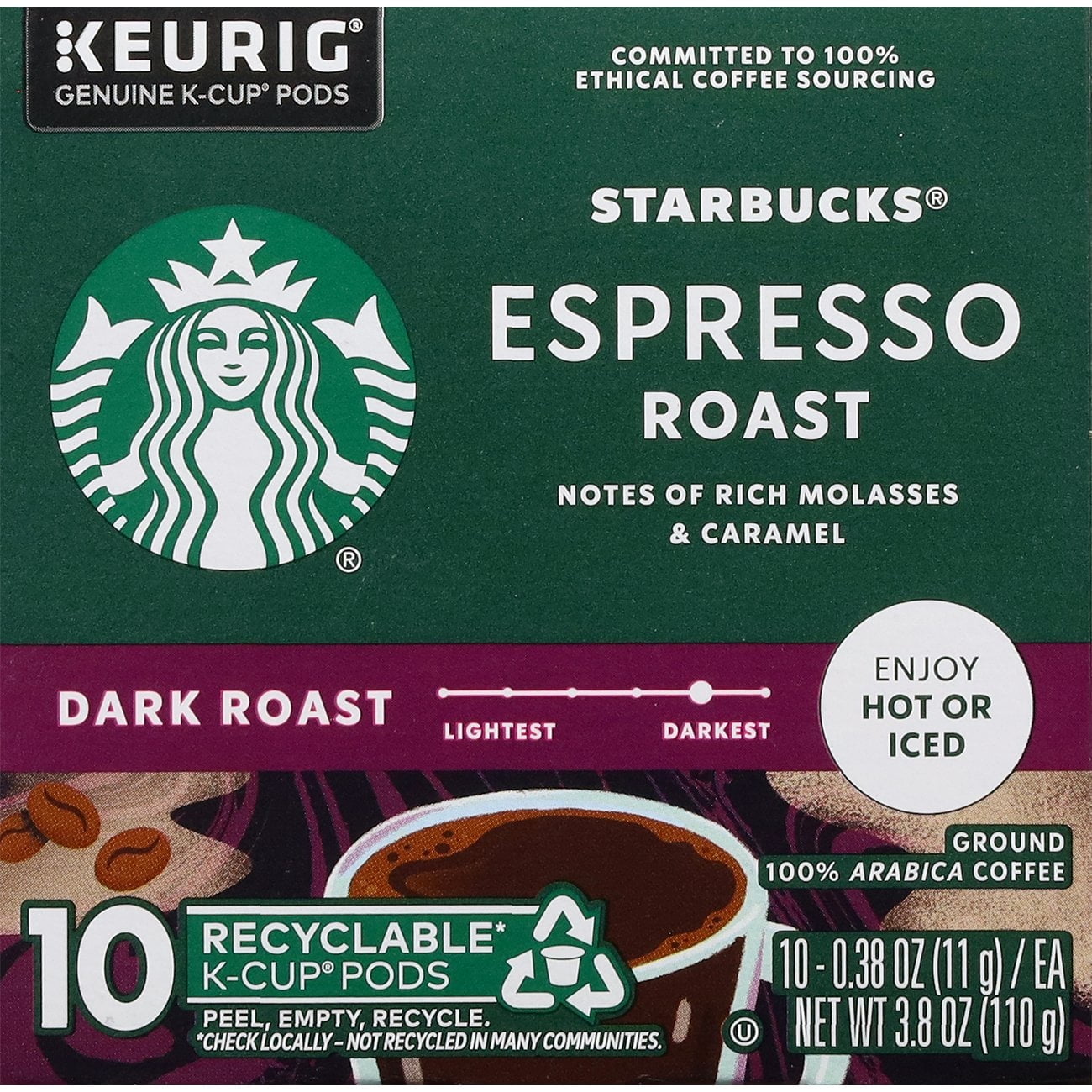 Starbucks Espresso Roast Pods - 10 Count - Walmart.com