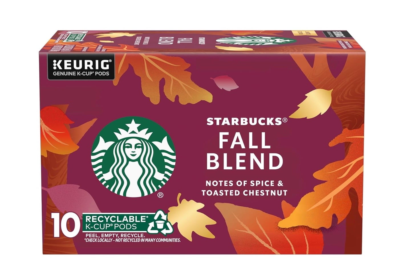 Starbucks Fall Blend Coffee Pods for Keurig, Medium Roast 10 Ct ...