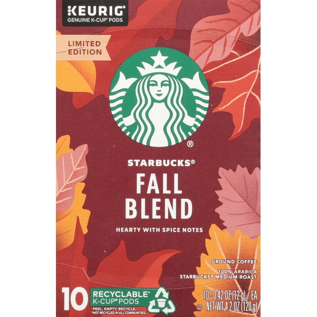 Starbucks® Medium Roast Coffee, Fall Blend K-Cup® Pods, Hearty with ...