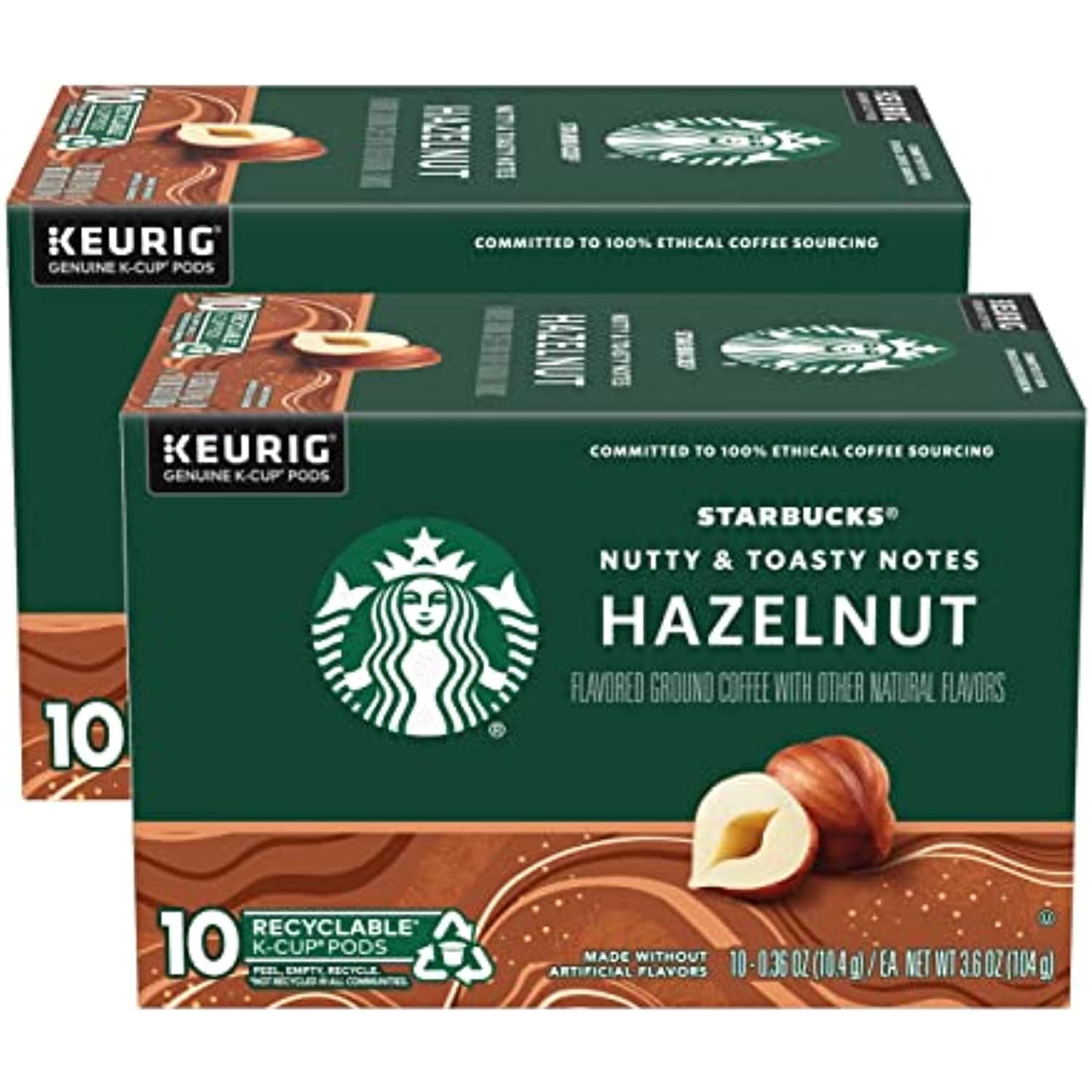 Starbucks Hazelnut Flavored Coffee, K-Cup Pods, Keurig Genuine, 10 Ct ...