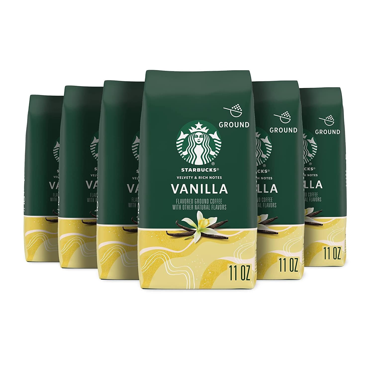 Starbucks Flavored Ground Coffee, Vanilla Flavor, Velvety & Rich, Made ...