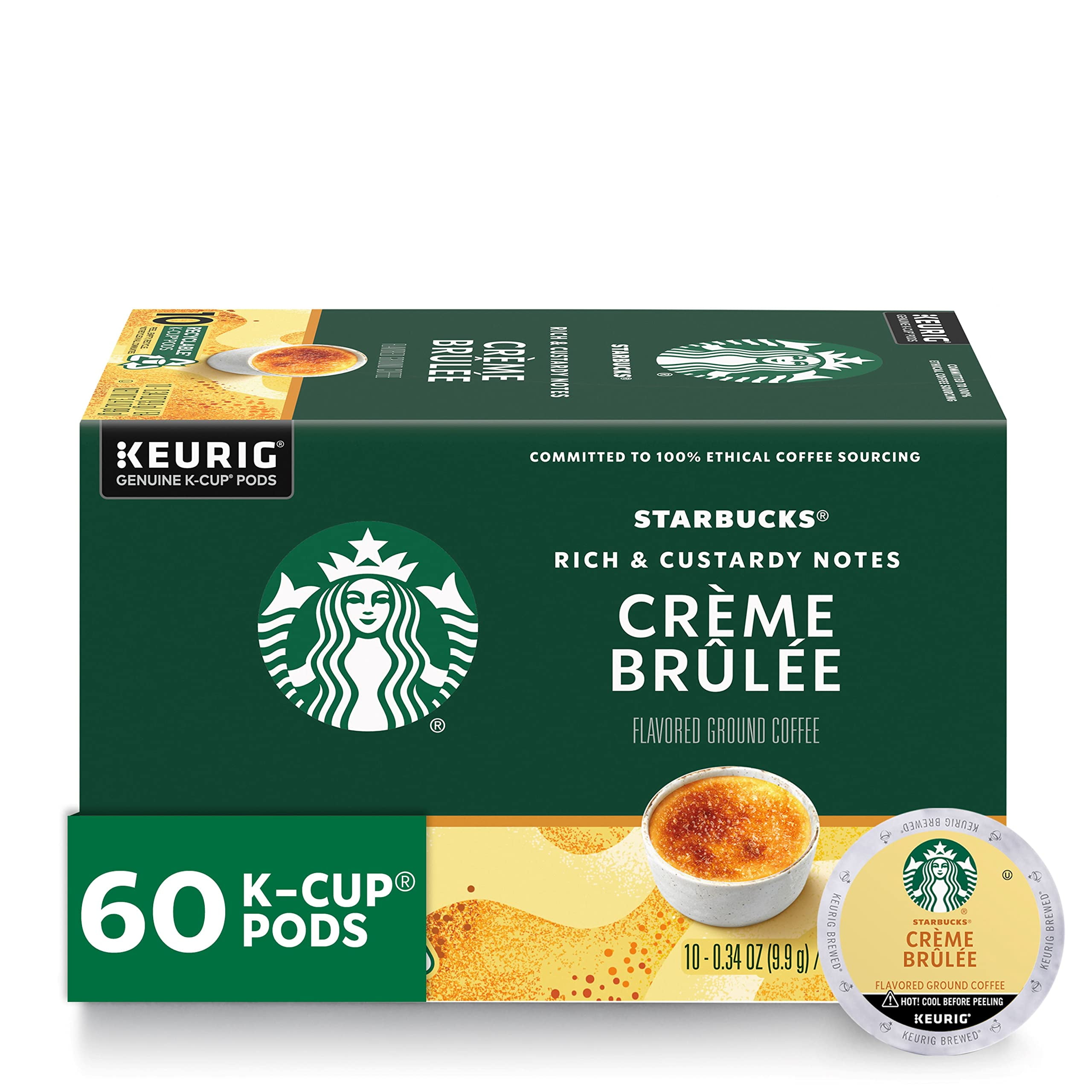 Starbucks Flavored K-Cup Coffee Pods — Crème Brûlée For Keurig Brewers — 6 Boxes (60 Pods Total ...