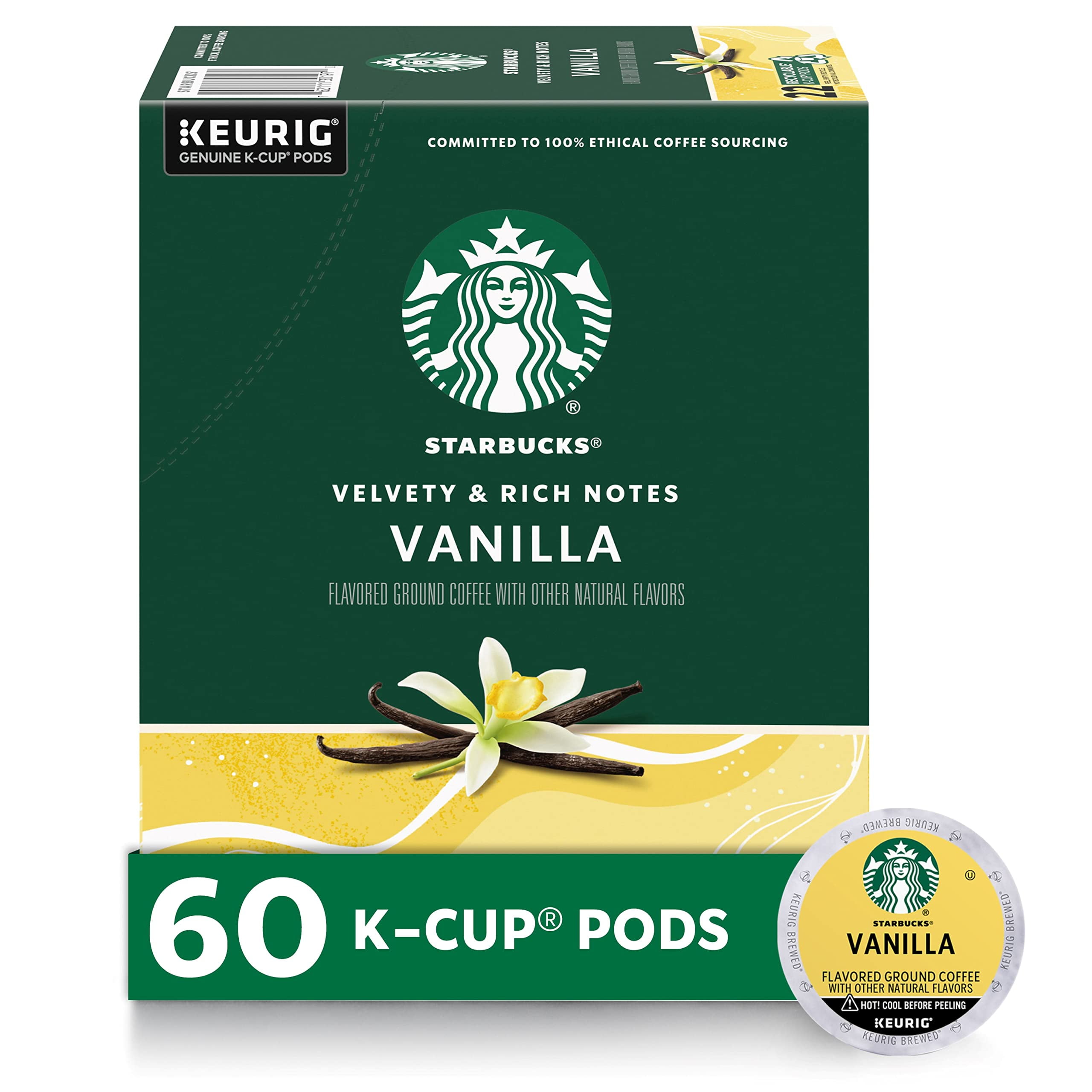 Starbucks Flavored K-Cup Coffee Pods — Vanilla For Keurig Brewers — 6 Boxes (60 Pods Total ...