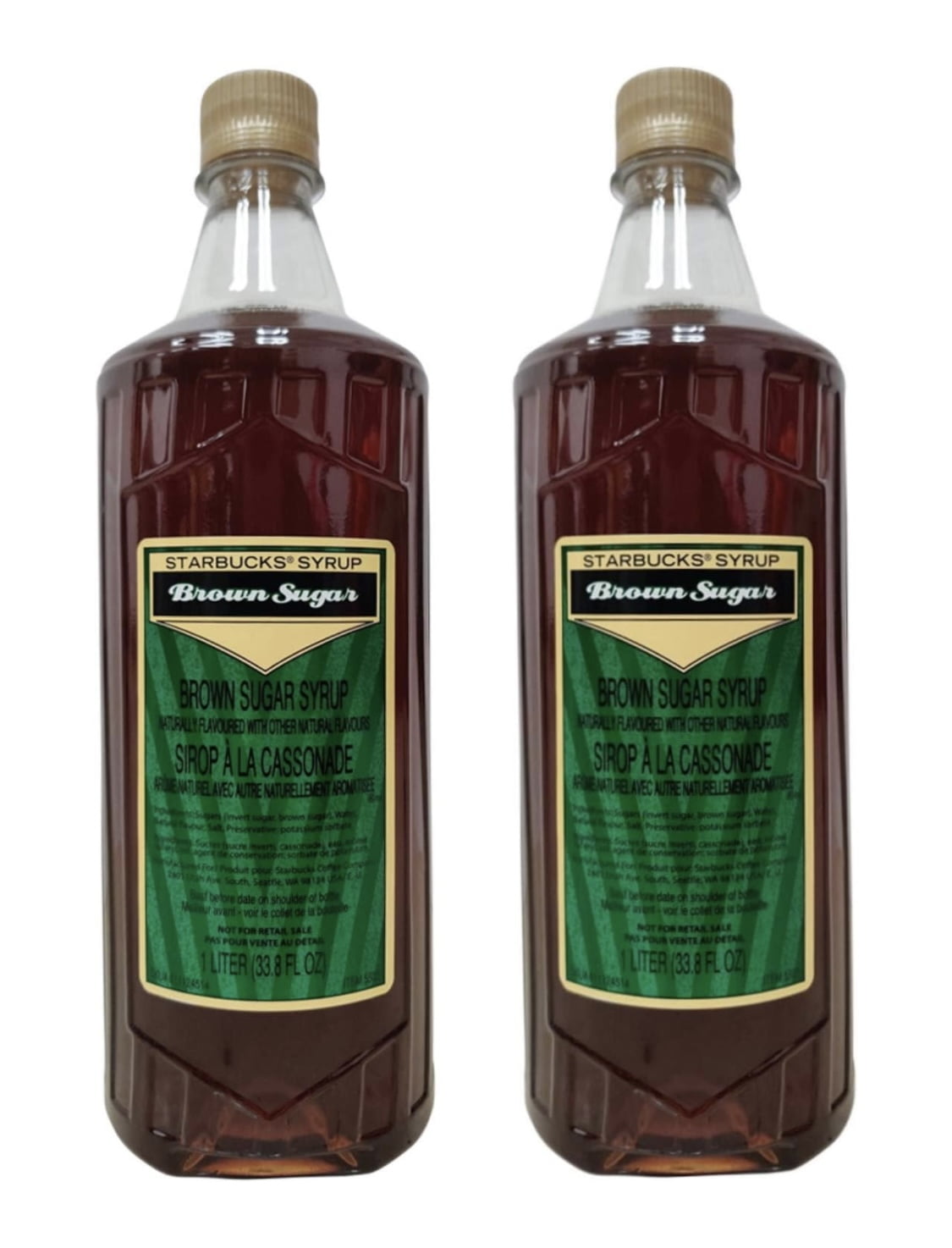 Starbucks Flavored Syrup 2-Bottle Pack (Brown Sugar) 1 Ltr Bottles ...