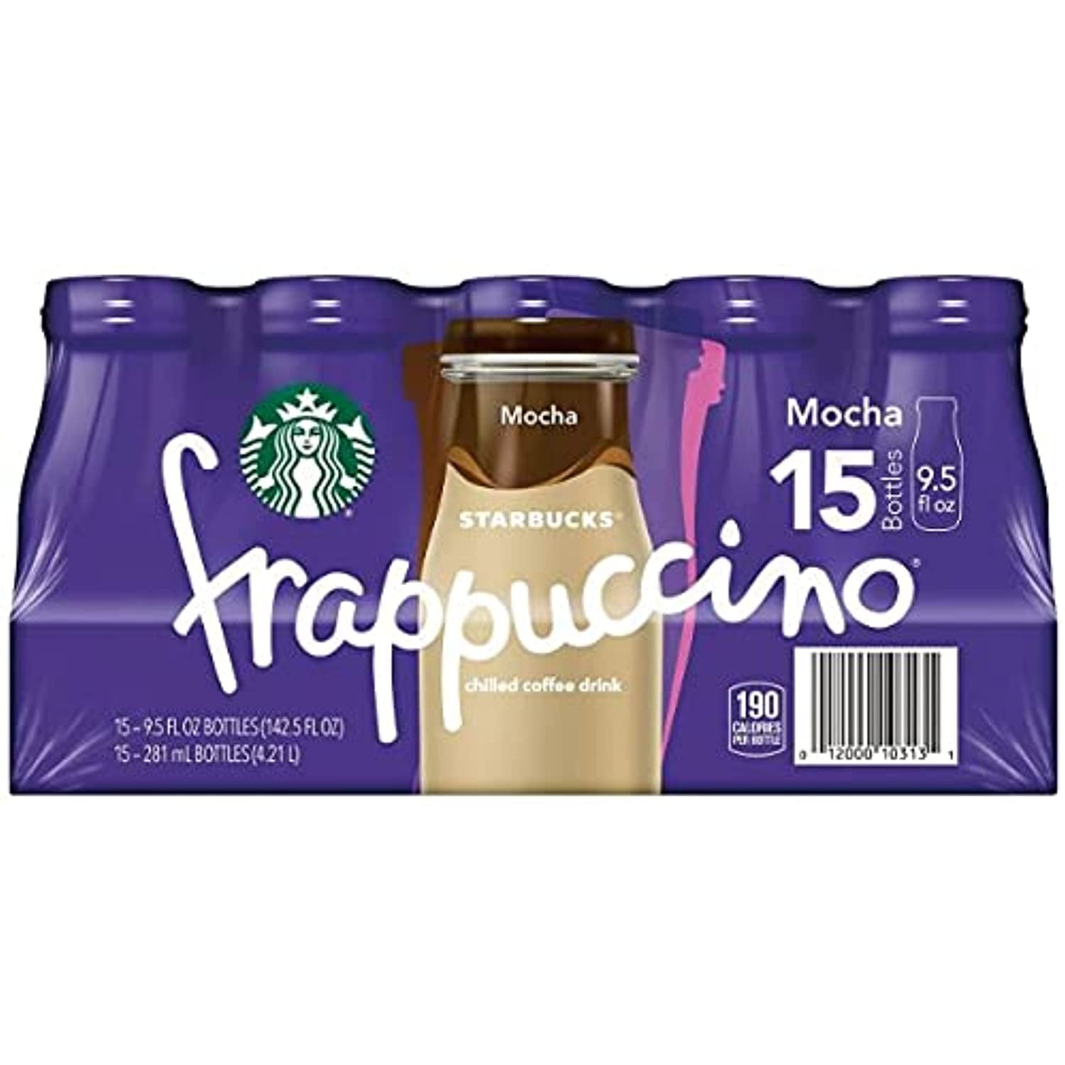 Starbucks Mocha Frappuccino Chilled Beverage, Coffee Drink (9.5 Oz., 15 ...