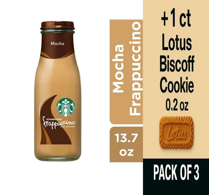 Starbucks Frappuccino Mocha Iced Coffee Bottle 13.7 fl oz - Pack of 3 ...