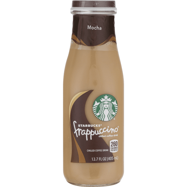 Starbucks Cold Serve Frappuccino Mocha Iced Coffee Drink, 13.7 fl oz ...