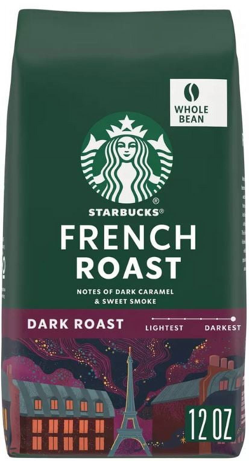 Starbucks French Roast Dark Roast Whole Bean Coffee (Pack of 14 ...