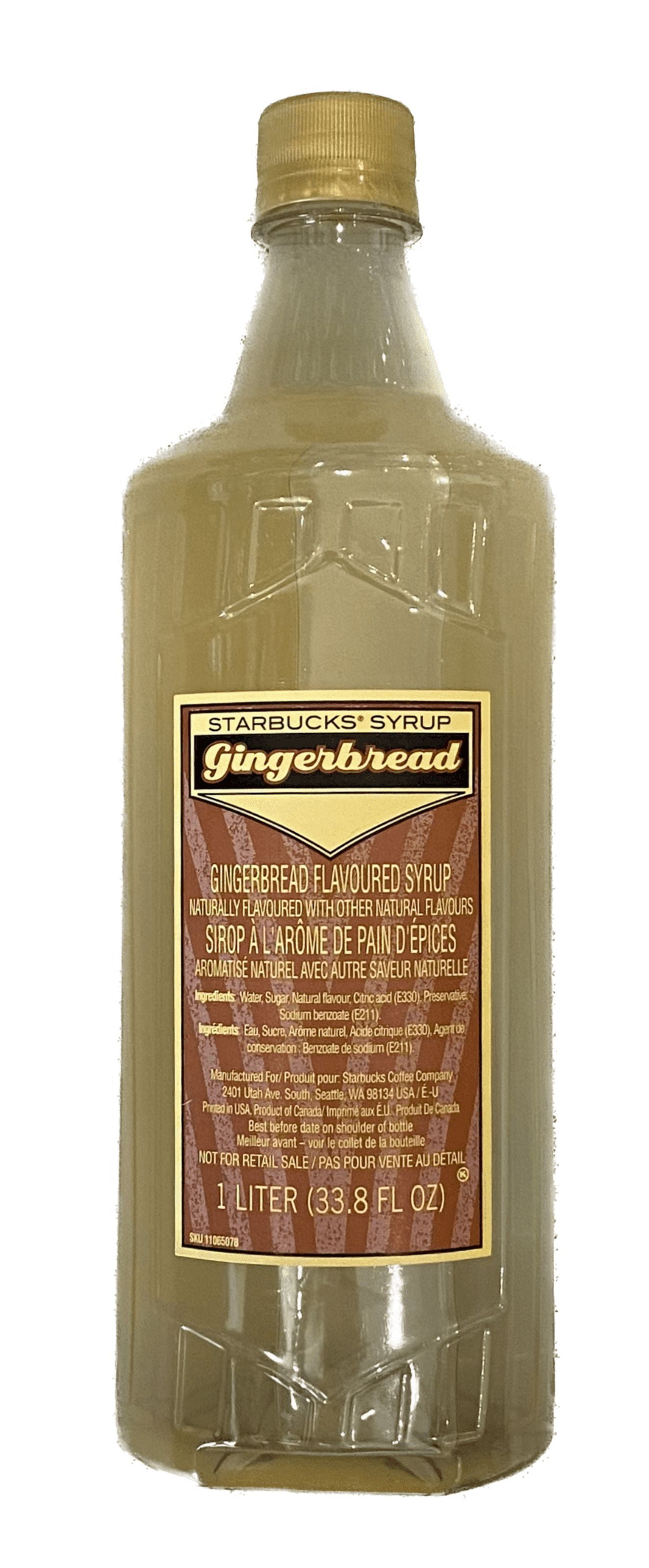 Starbucks Gingerbread Flavored Syrup 1 Liter Bottle - Walmart.com