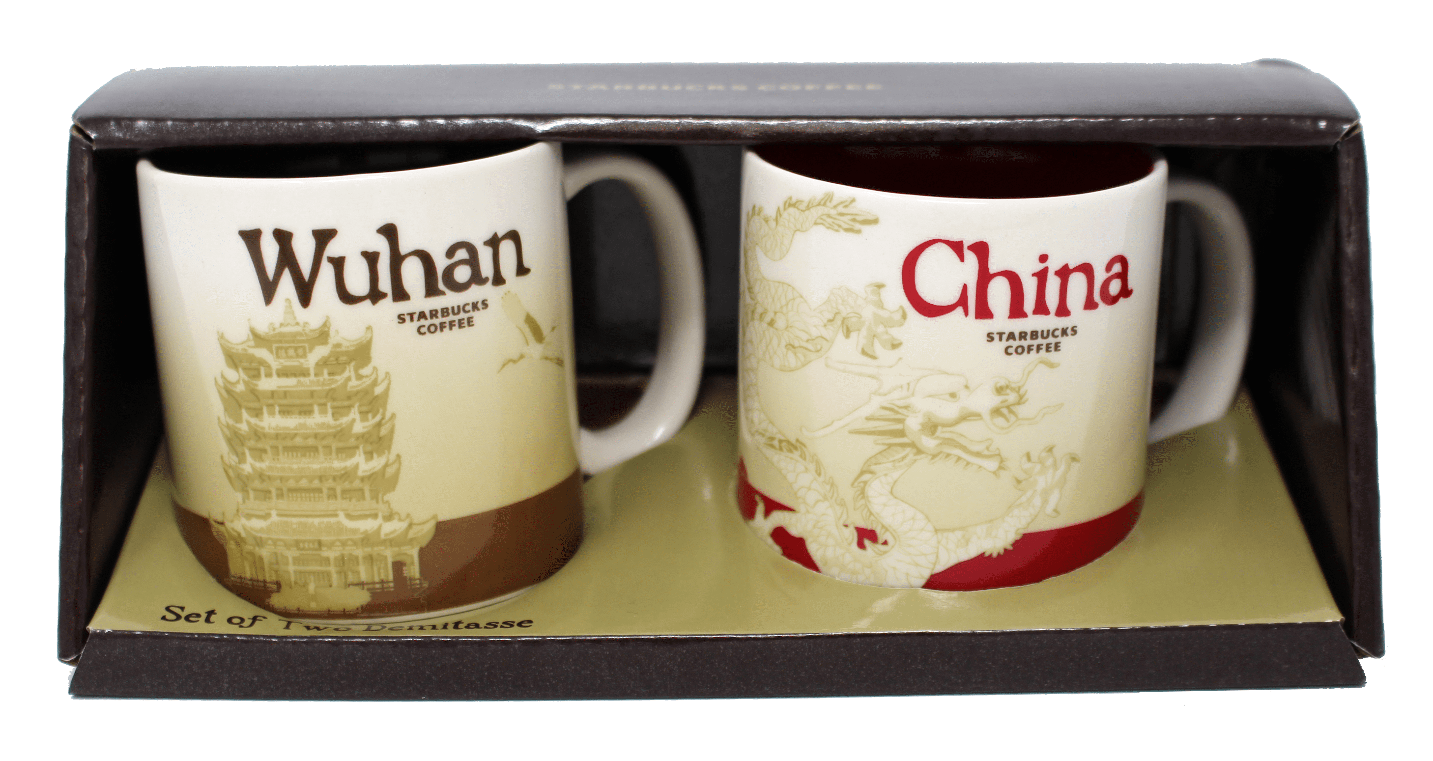 Starbucks Global Icon Series Wuhan and China Demitasse Mugs, 3 Oz (2 ...