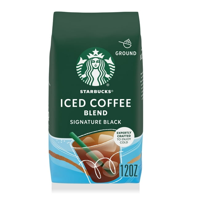 Starbucks Ground Iced Coffee Blend Signature Black, 12 oz - Walmart.com