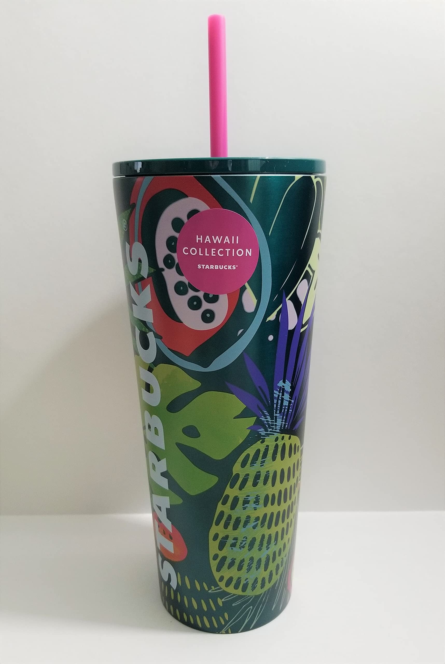 Starbucks Hawaii Collection Palm Leaf Tropical Fruit 24oz Stainless ...