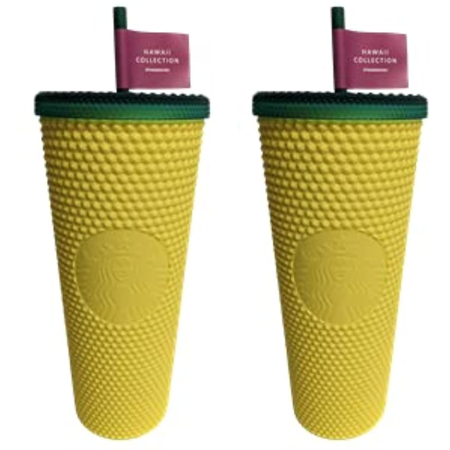 Starbucks Hawaii Exclusive Collection: (2 Pack) Matte Studded Pineapple ...