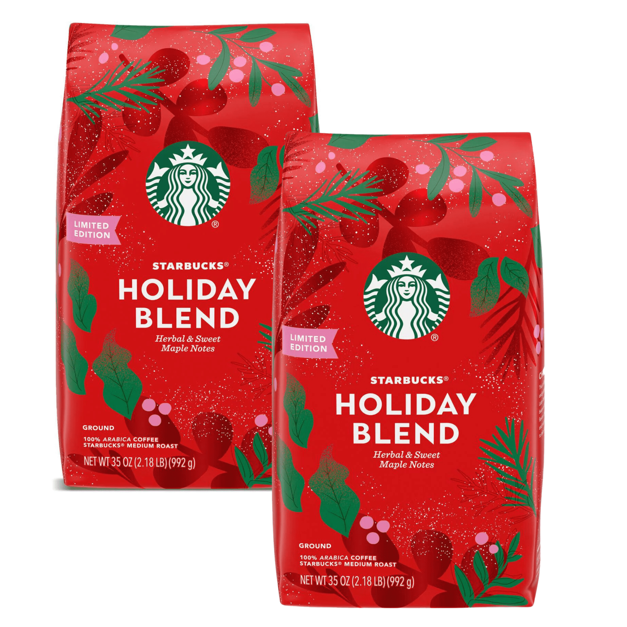 Starbucks Christmas Winter Blend Ground Coffee, Medium Roast 35 oz Combo Pack of 2 - Walmart.com