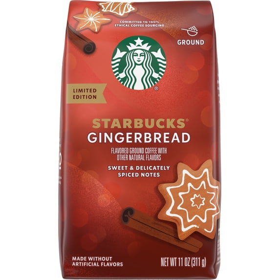 Starbucks Christmas Ground Coffee - 11oz Gingerbread Spice Holiday ...