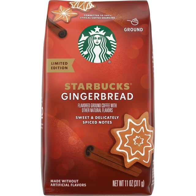 Starbucks Christmas Ground Coffee - 11oz Gingerbread Spice Holiday ...