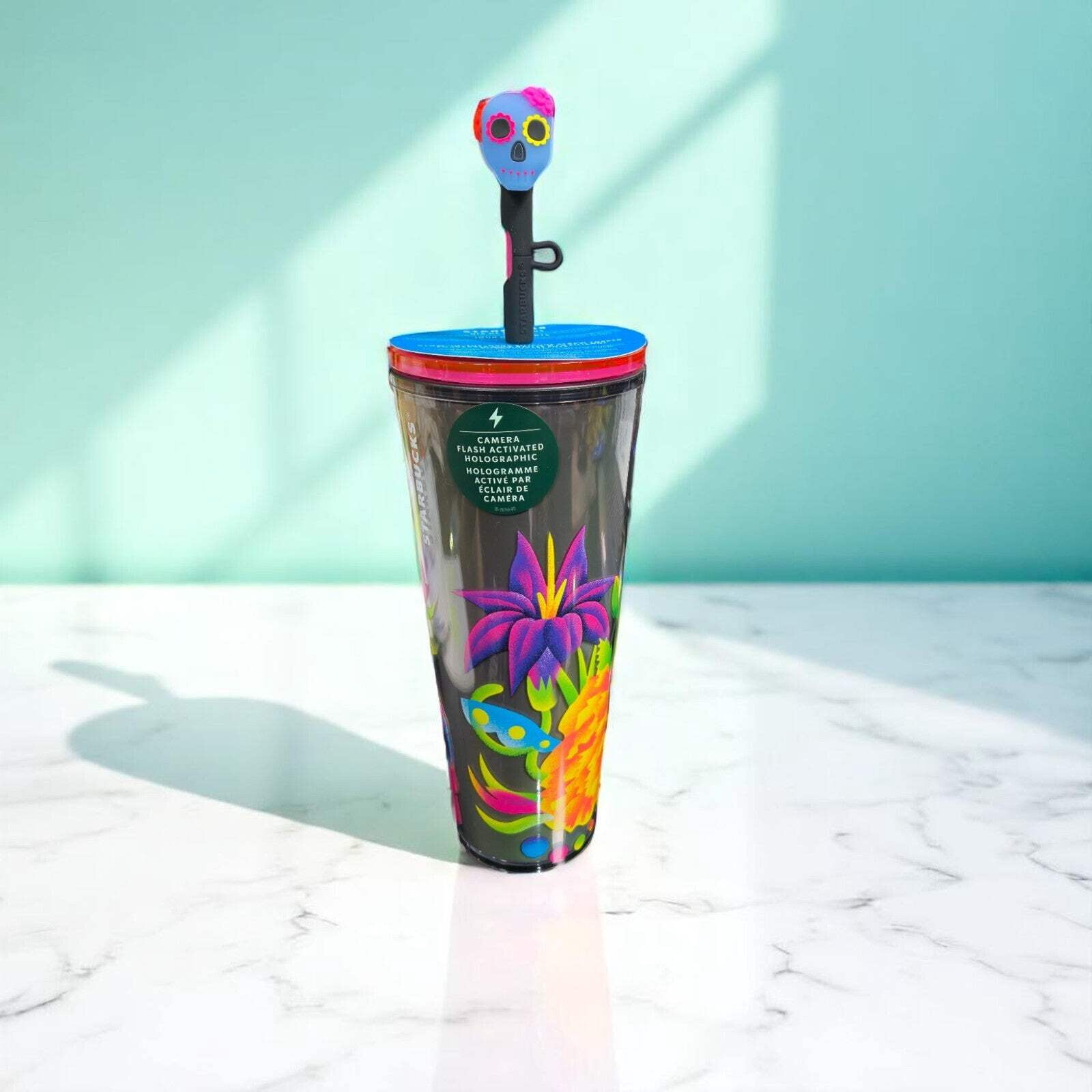 Starbucks Día De Los Muertos 2025 24oz Cold Cup Tumbler with Flash ...