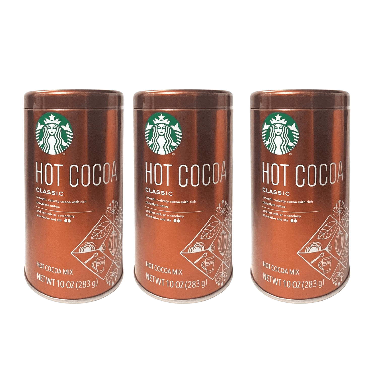 Starbucks Hot Cocoa Mix Classic - 10 oz each (283g) - Pack of 3 ...