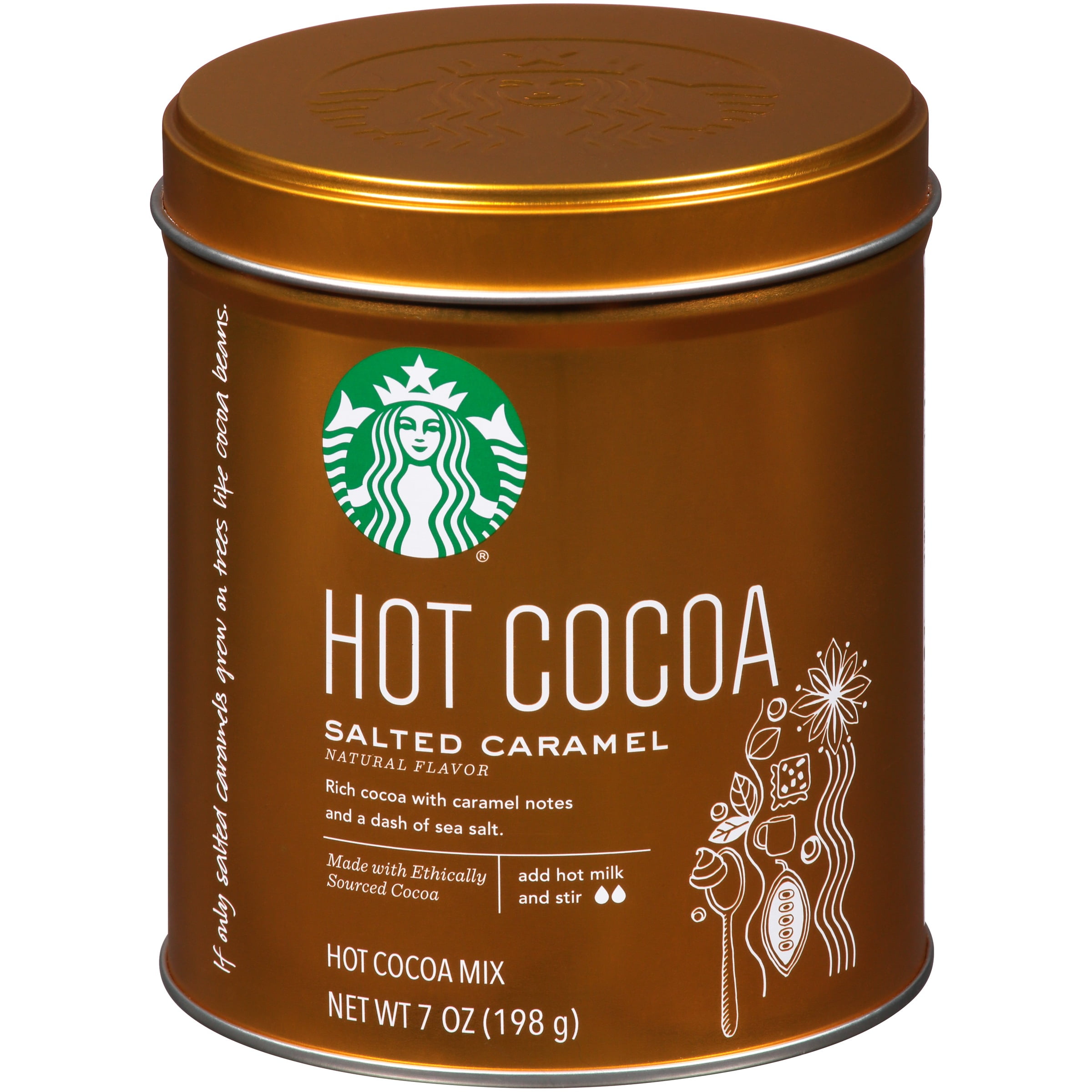 Starbucks Hot Cocoa Salted Caramel Tin, 7 oz. - Walmart.com