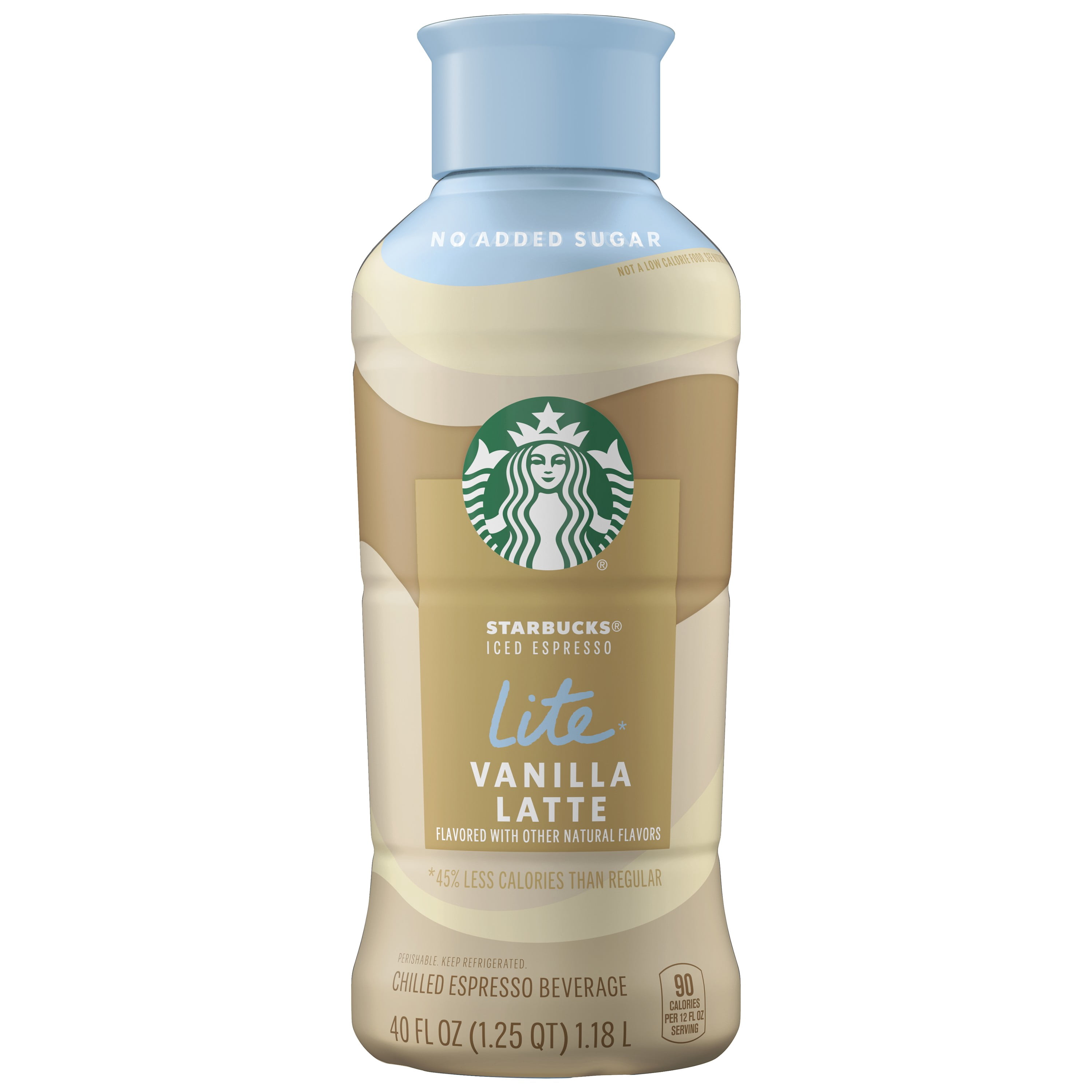 Starbucks Lite Iced Espresso Vanilla Latte 40 Fl oz - Walmart.com