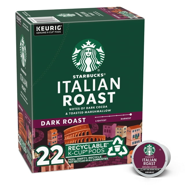 Starbucks Italian Dark Roast, Keurig K-Cup Coffee Pods, 22 Count ...