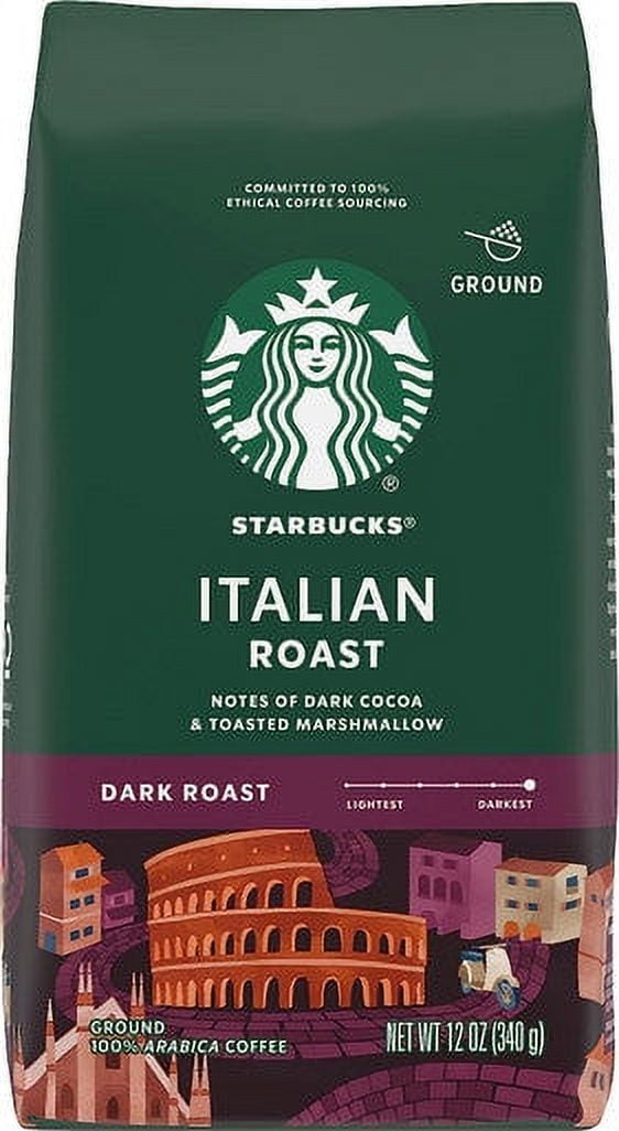 Starbucks Italian Roast, Dark Roast Ground Coffee, 340g/12 oz - Walmart.com