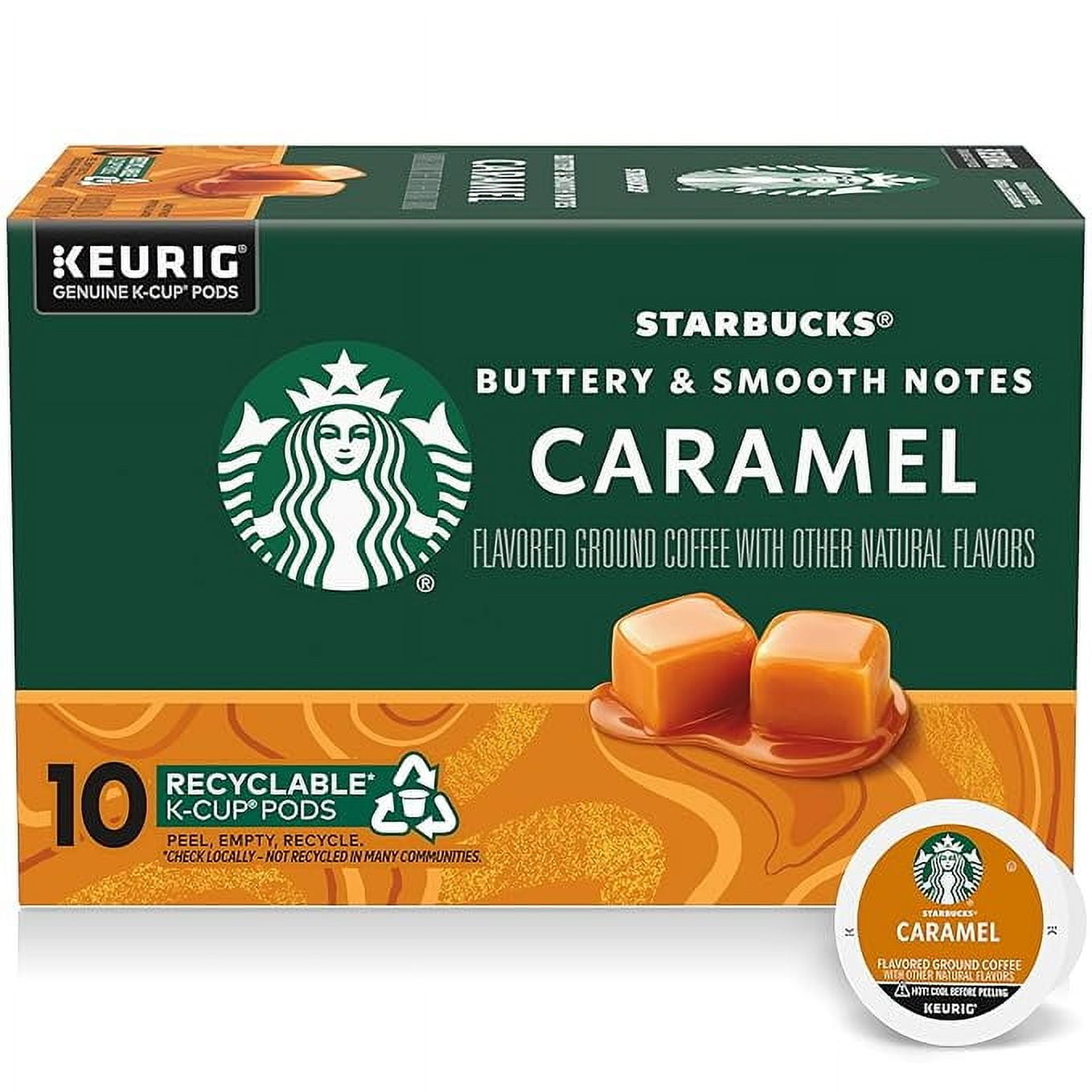 Starbucks K-Cup Coffee Pods, Caramel Flavored Coffee, Naturally ...
