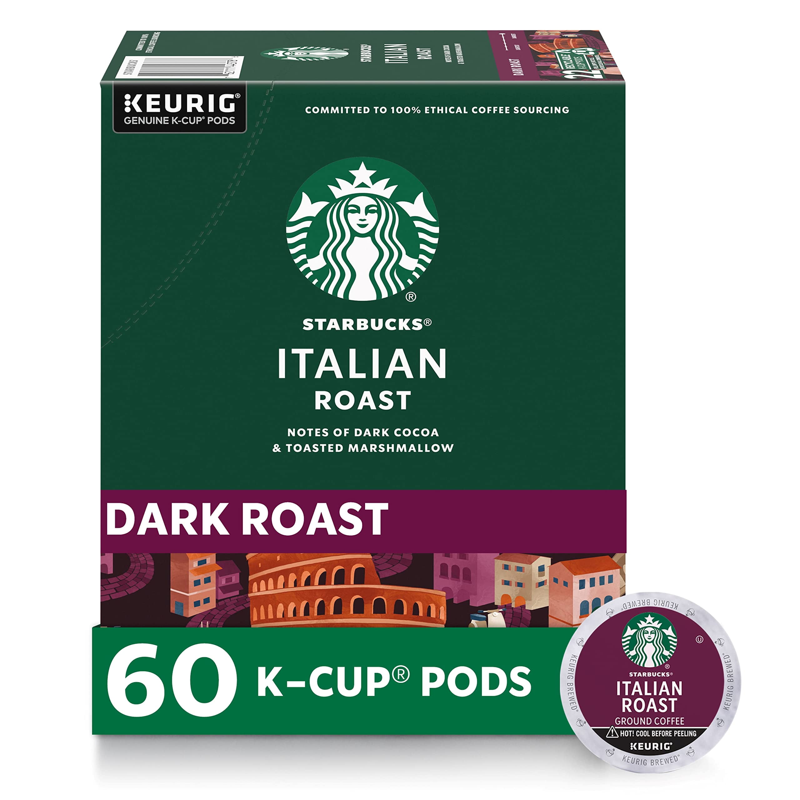 Starbucks K-Cup Coffee Pods—Dark Roast Coffee—Italian Roast For Keurig ...