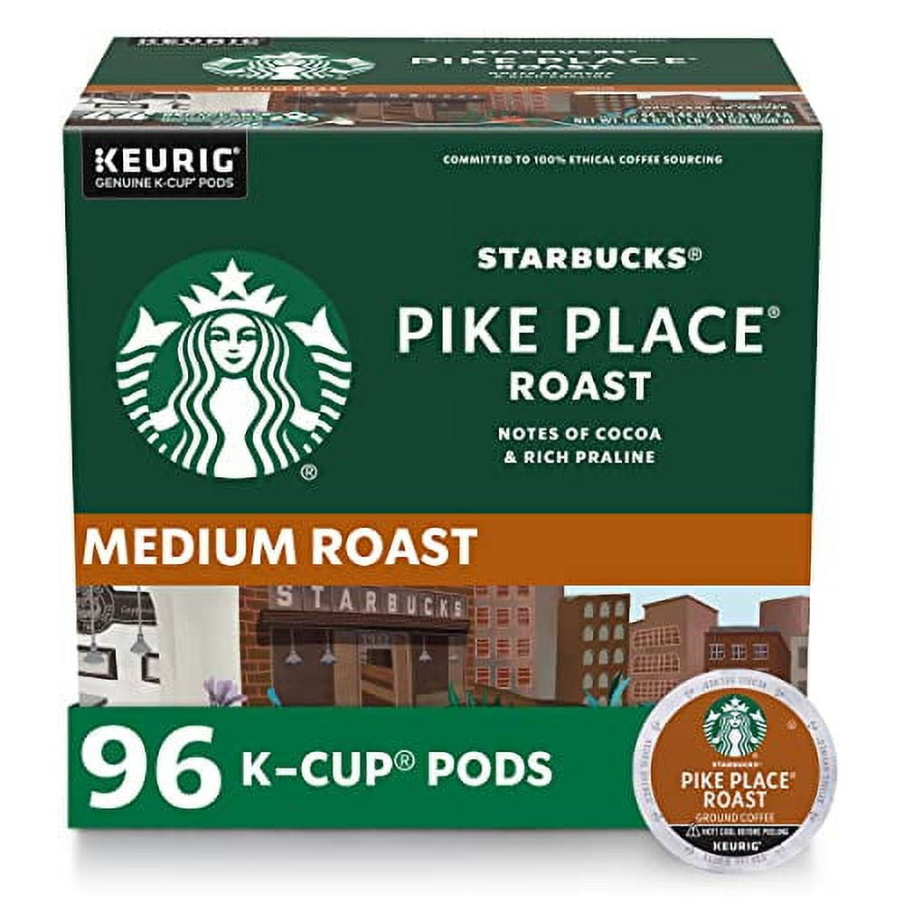 Starbucks Pike Place Medium Roast Coffee, 96 K-Cups for Keurig Brewers ...