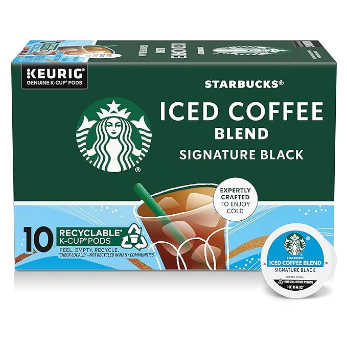 Starbucks K-Cup Coffee Pods, Medium Roast Iced Coffee Blend, Signature ...
