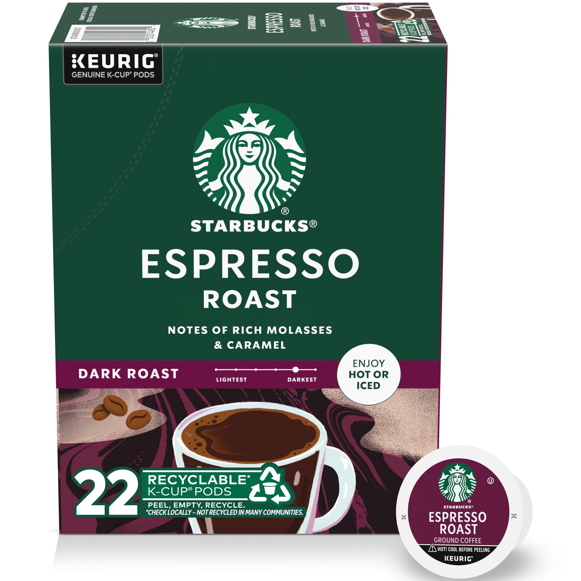 Starbucks® K-Cup® Pods 22ct Espresso Roast - Walmart.com