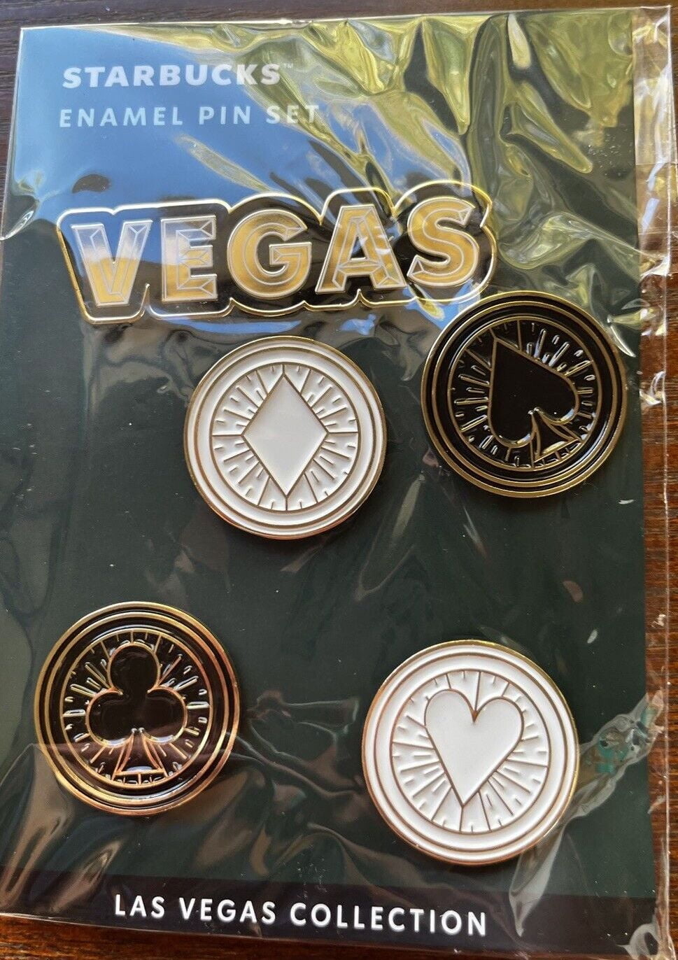 Starbucks Las Vegas Pins Set Poker Chips Black Gold - Walmart.com