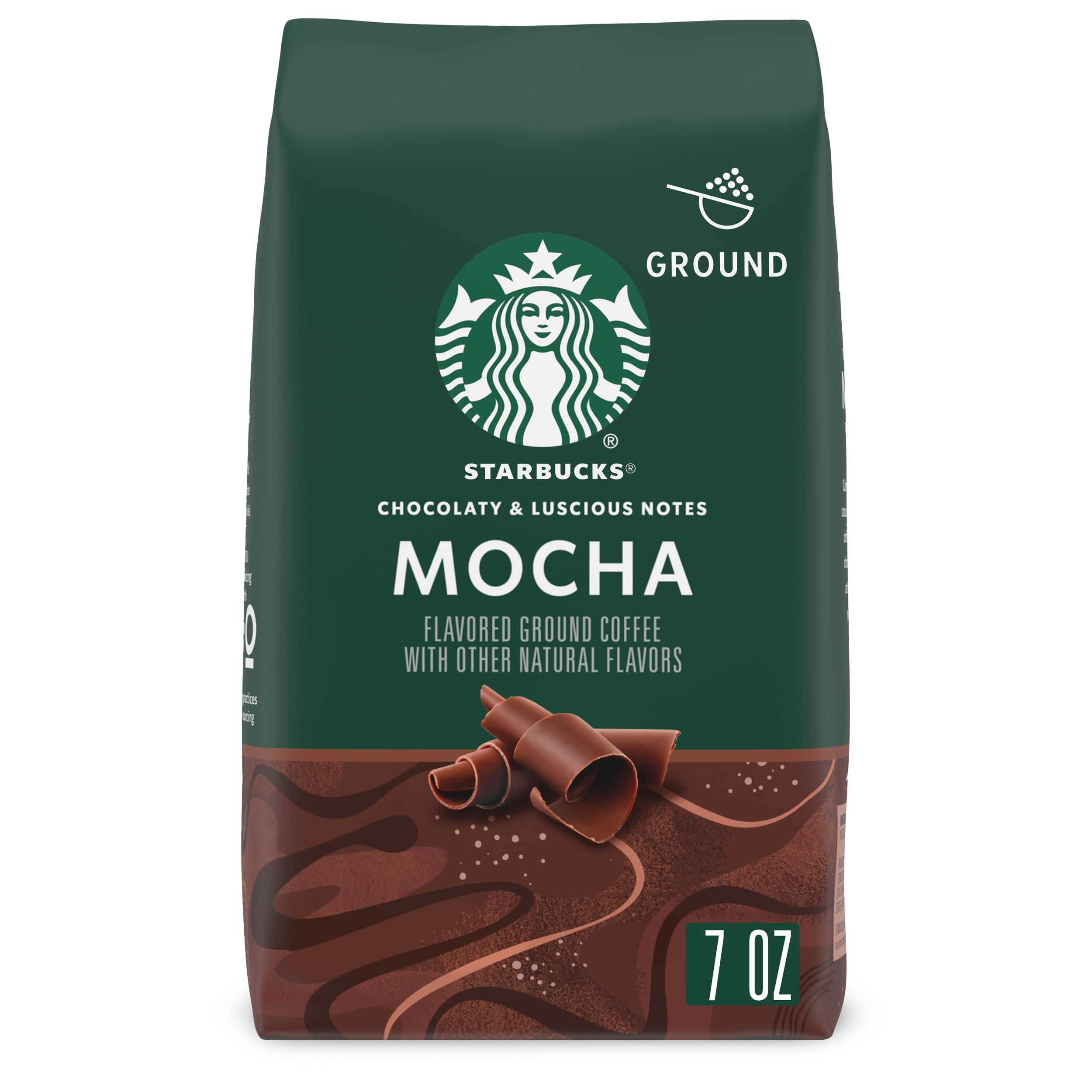 Starbucks Mocha Flavored, Ground Coffee, Naturally Flavored, 7 oz ...