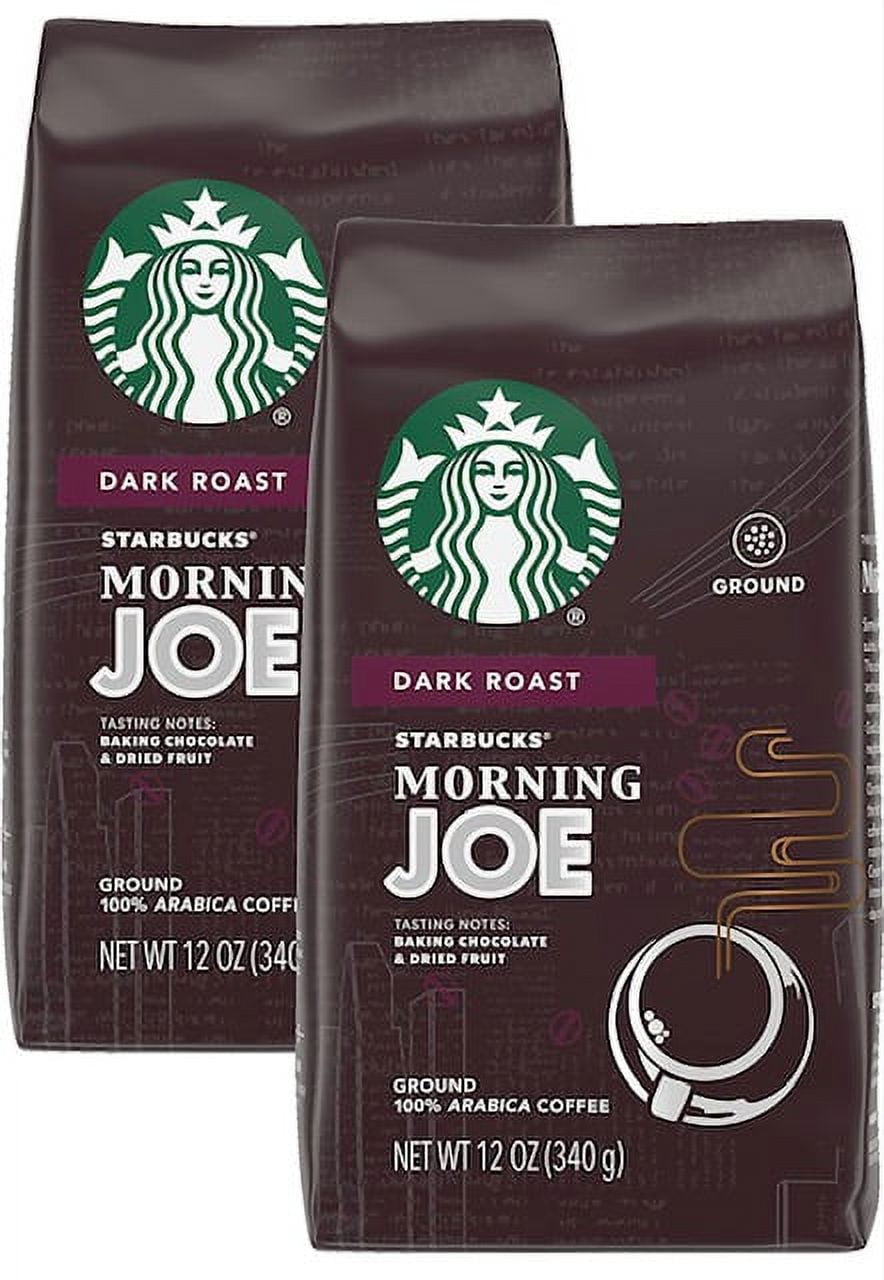 Starbucks Morning Joe Coffee, Dark Roast Ground Coffee, 100% Ground ...