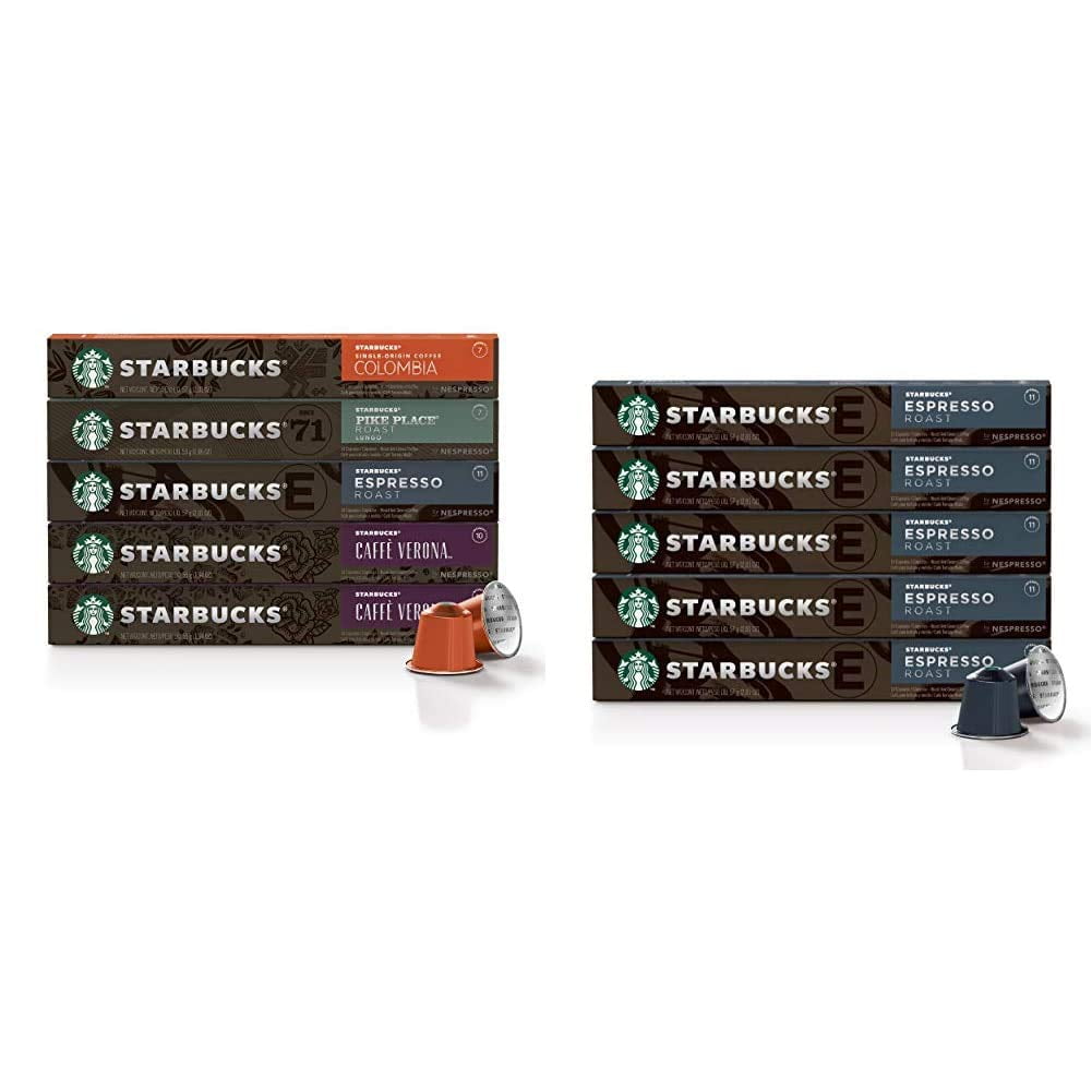 Starbucks By Nespresso, Intense Variety Pack (50-Count Single Serve ...