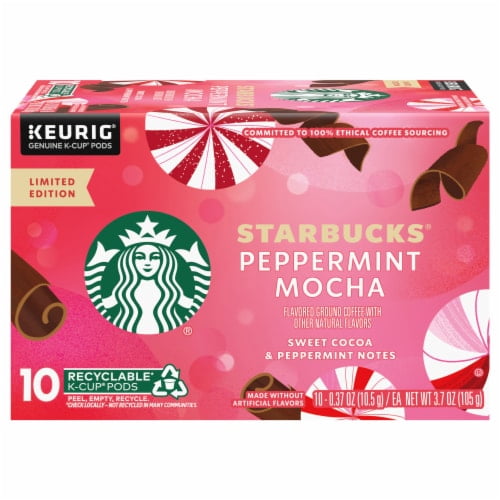 Starbucks Peppermint Mocha Flavored K-Cup Coffee Pods - 10 ct - Walmart.com