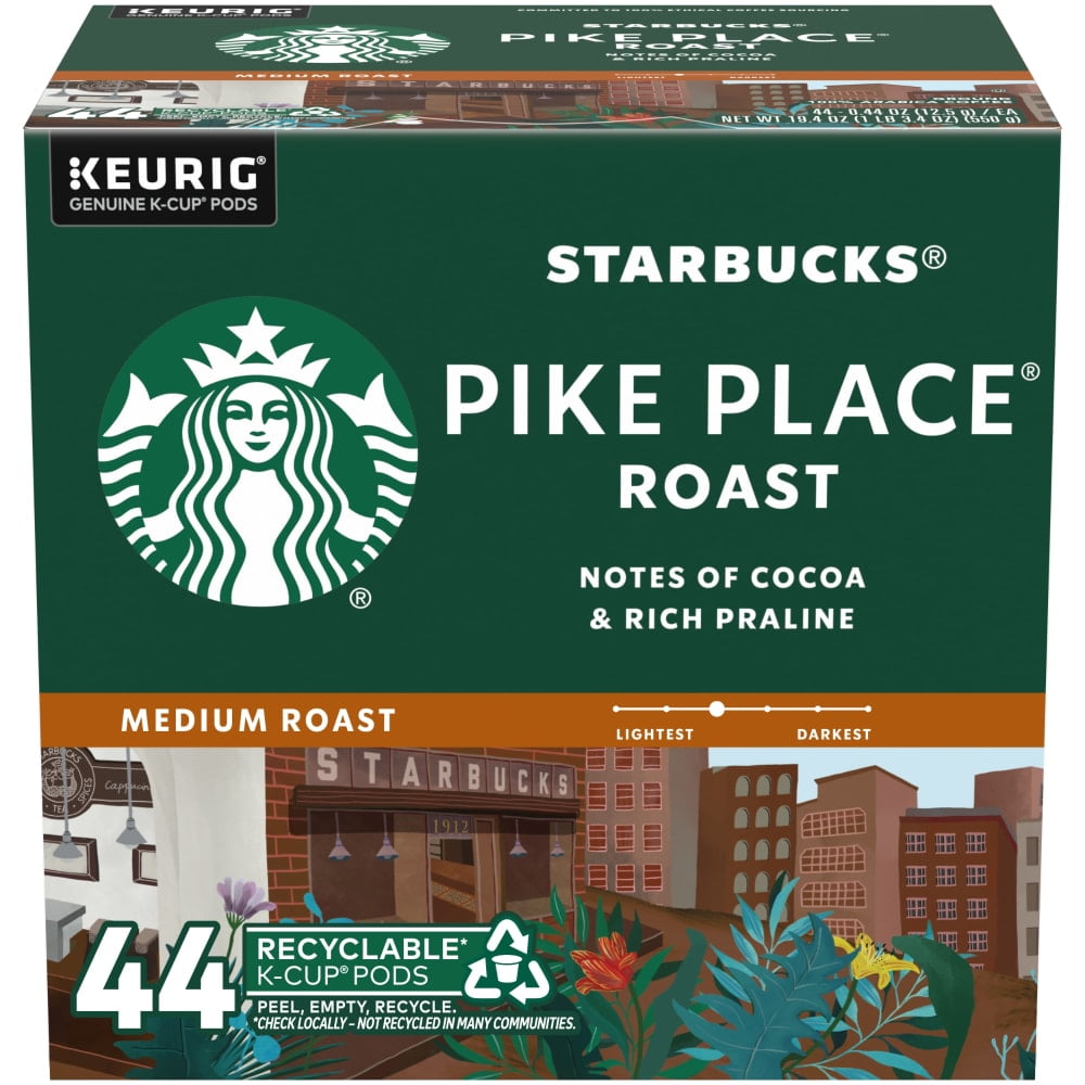 Starbucks Pike Place Medium Roast K-Cup Coffee Pods, 44 ct (Package May ...