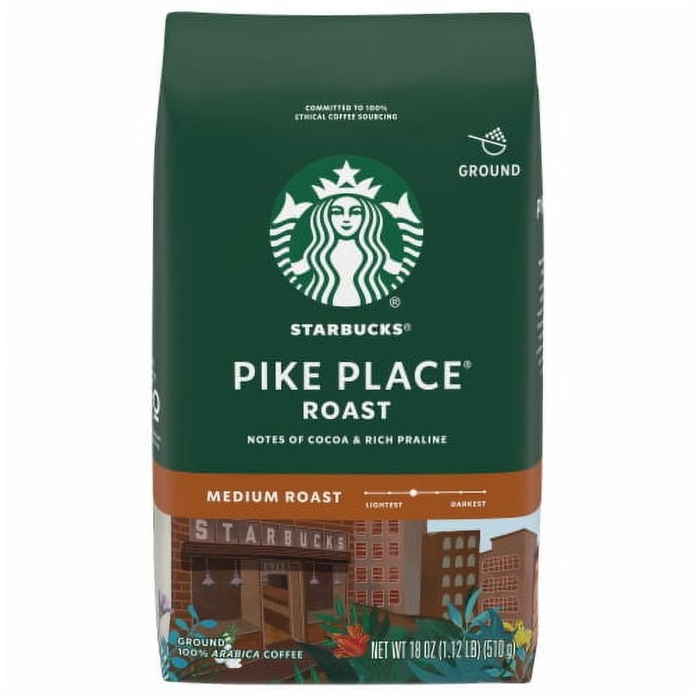 Starbucks Pike Place Roast Medium Roast Ground Coffee - 18 oz - Walmart.com