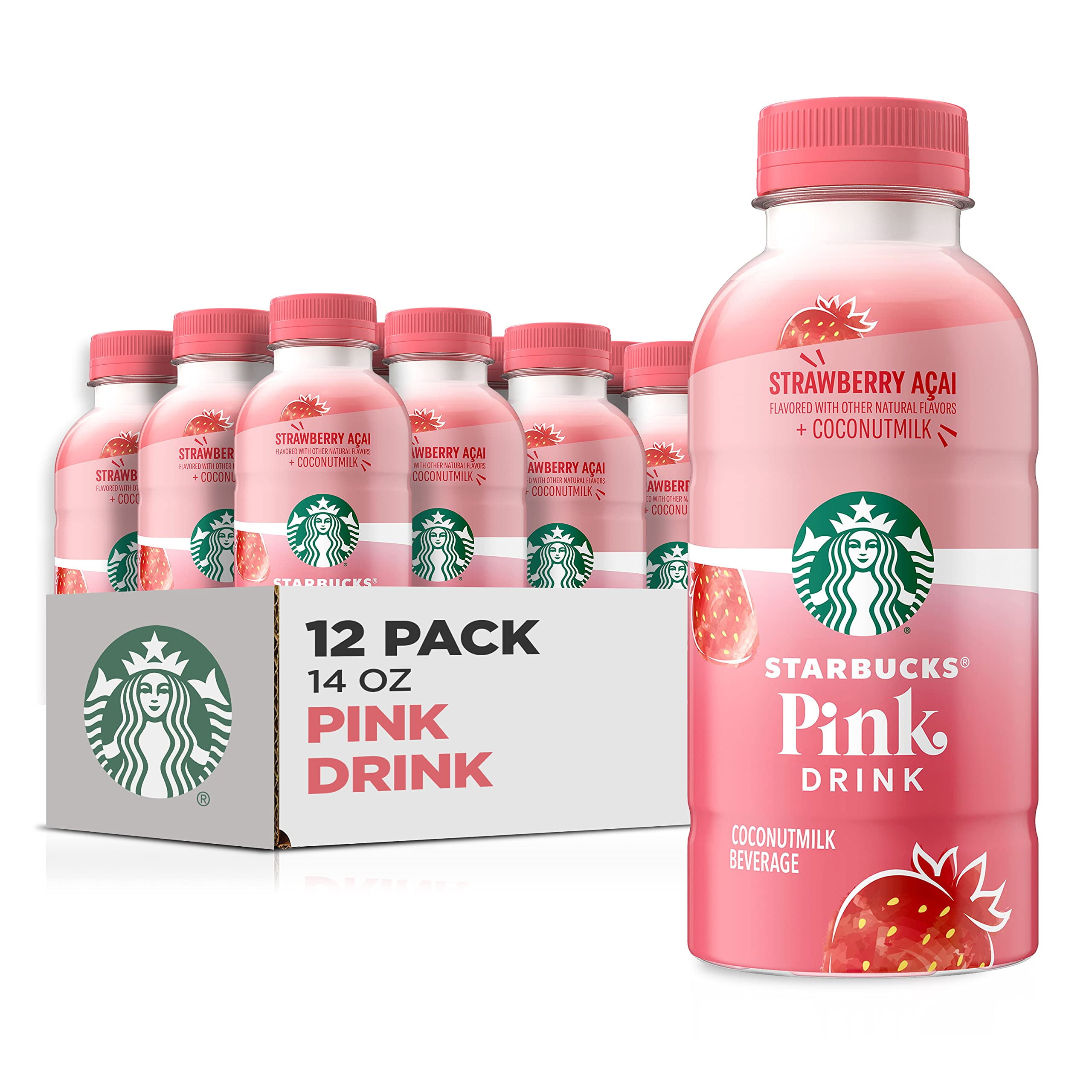 Starbucks Pink Drink, Strawberry Acai With Coconut Milk, 14Oz Bottles ... Starbucks Pink Drink, Strawberry Acai With Coconut Milk, 14Oz Bottles ...