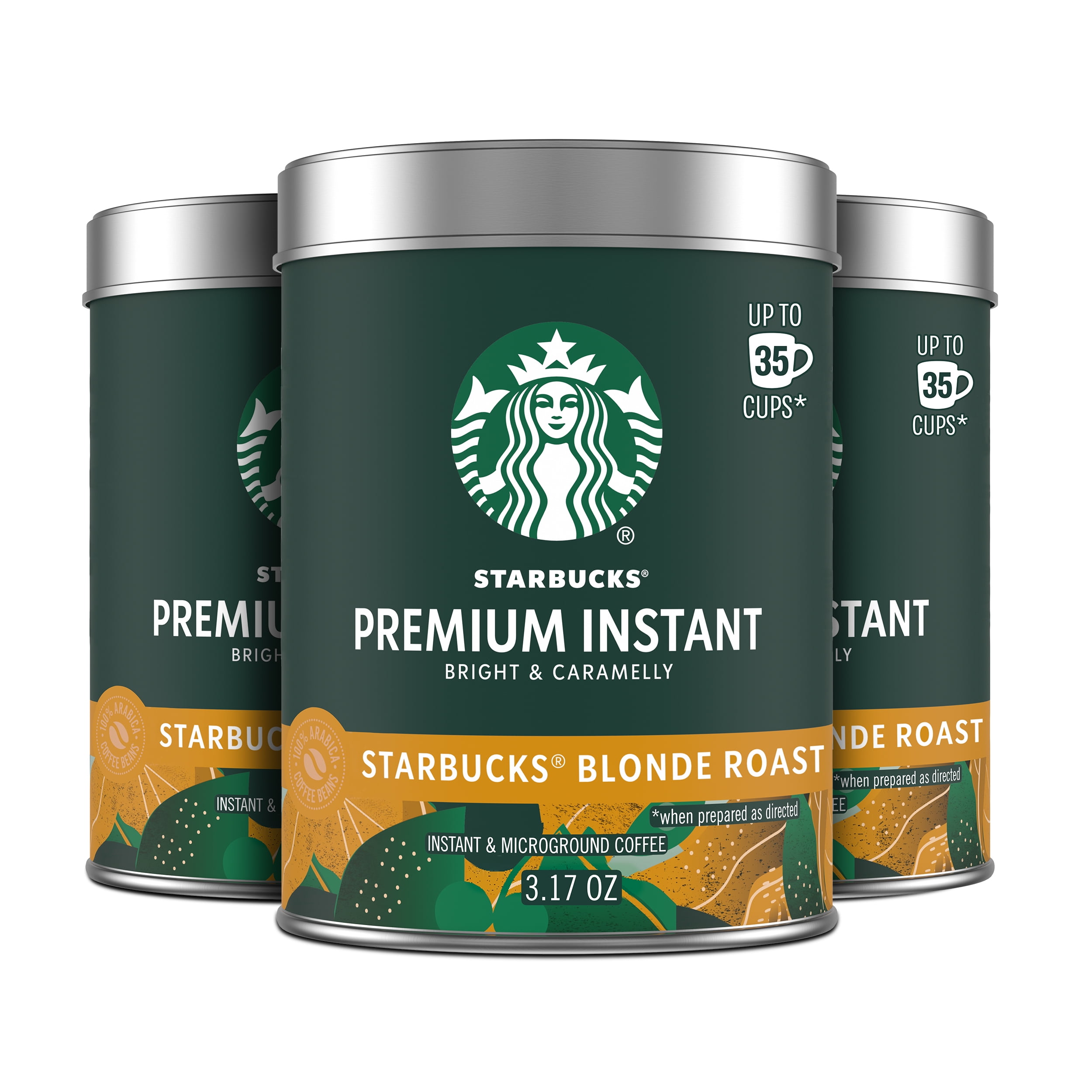(3 pack) Starbucks Premium Instant Coffee, Blonde Roast, 100% Arabica ...