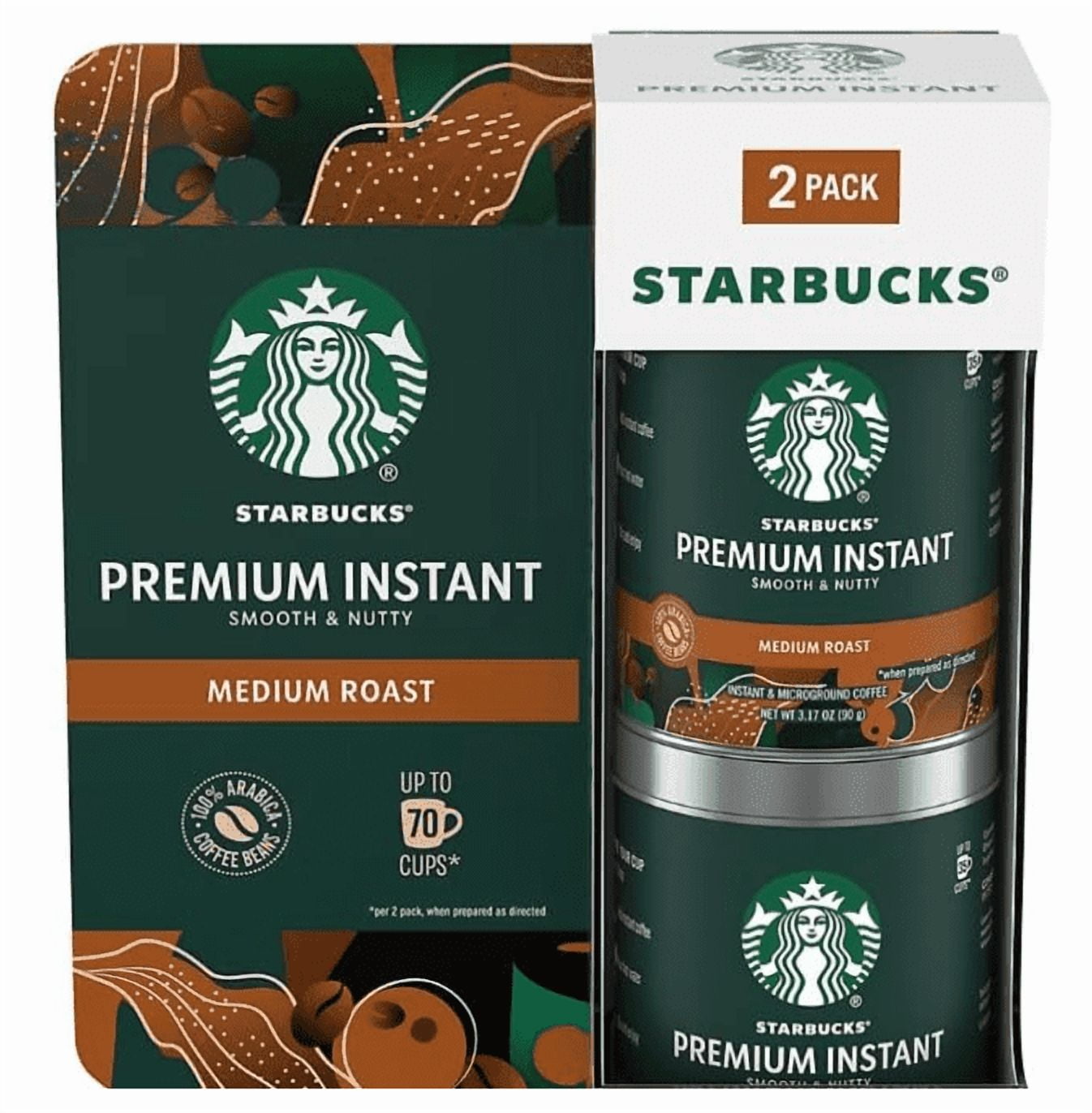 Starbucks Premium Instant Coffee, Medium Roast, 2 pack - Walmart.com