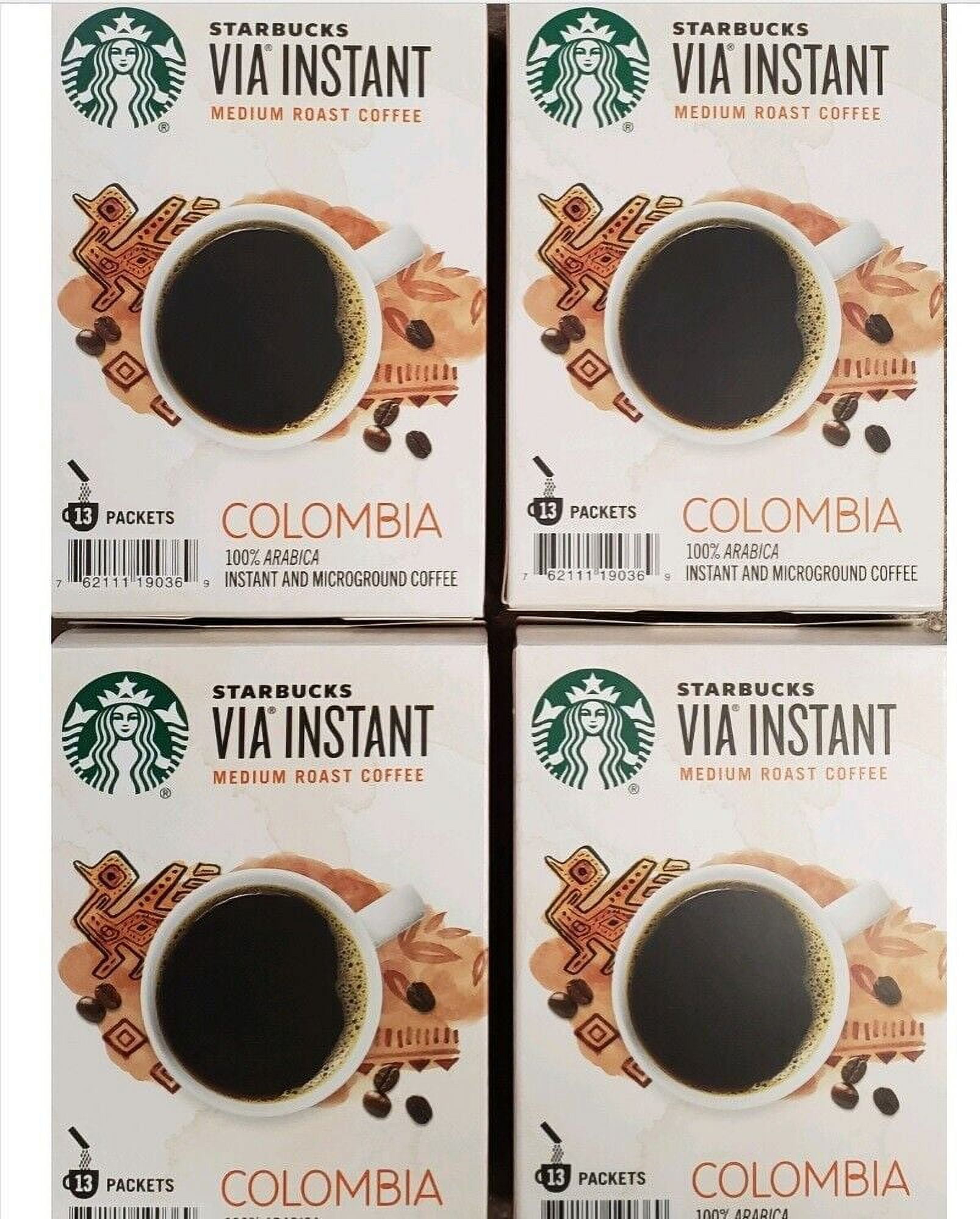 Starbucks VIA Ready Brew Colombia Instant Coffee Packets, 100% ...