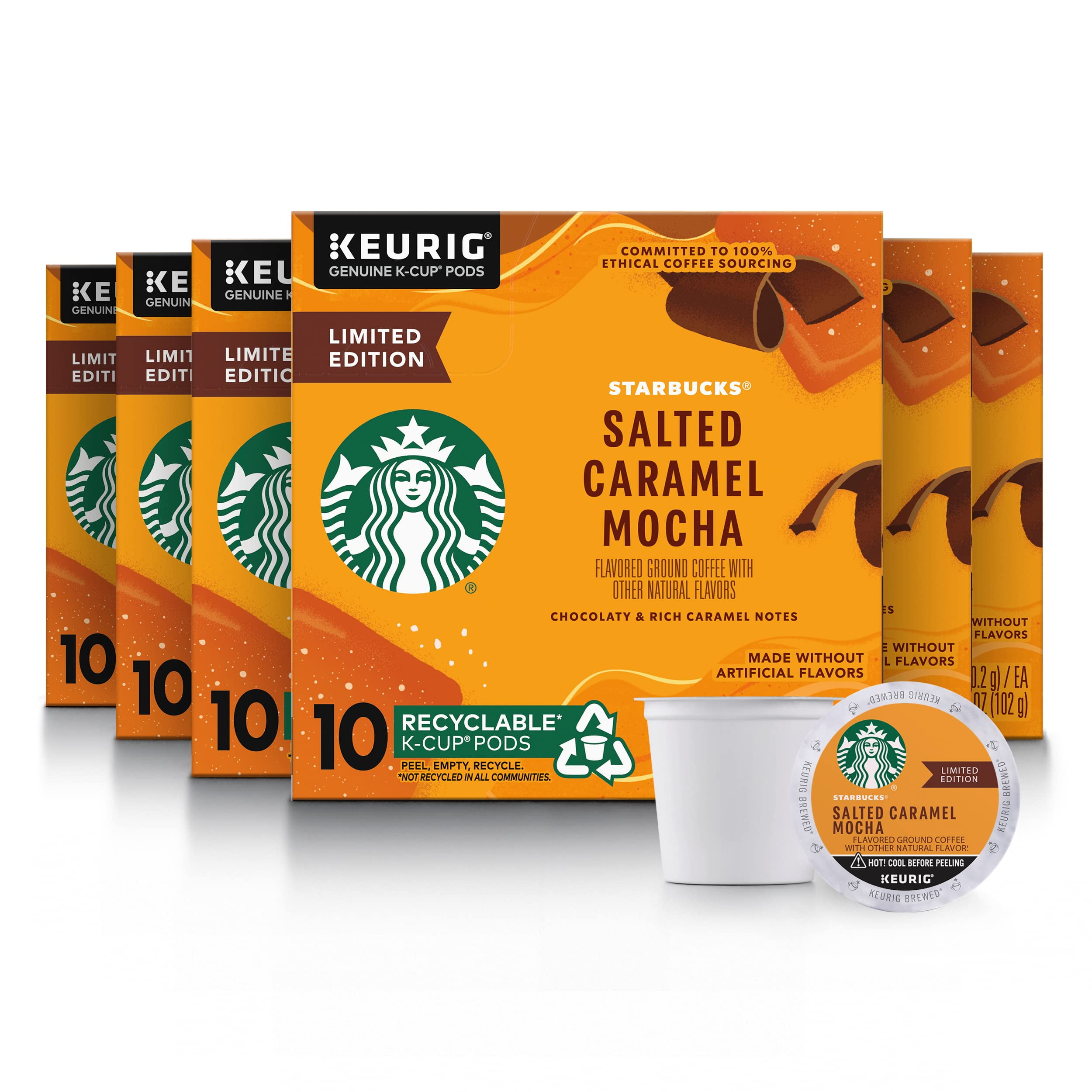 Starbucks Salted Caramel Mocha Bend K-Cup Coffee Pods -Salted Caramel ...
