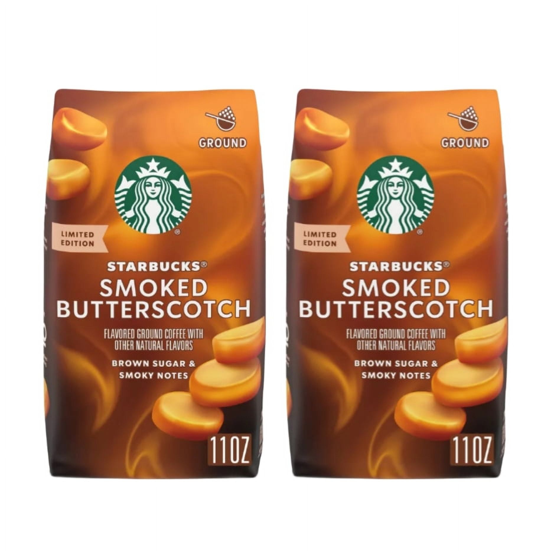 Starbucks Smoked Butterscotch Ground Coffee - 11 oz (2 pack) - Walmart.com