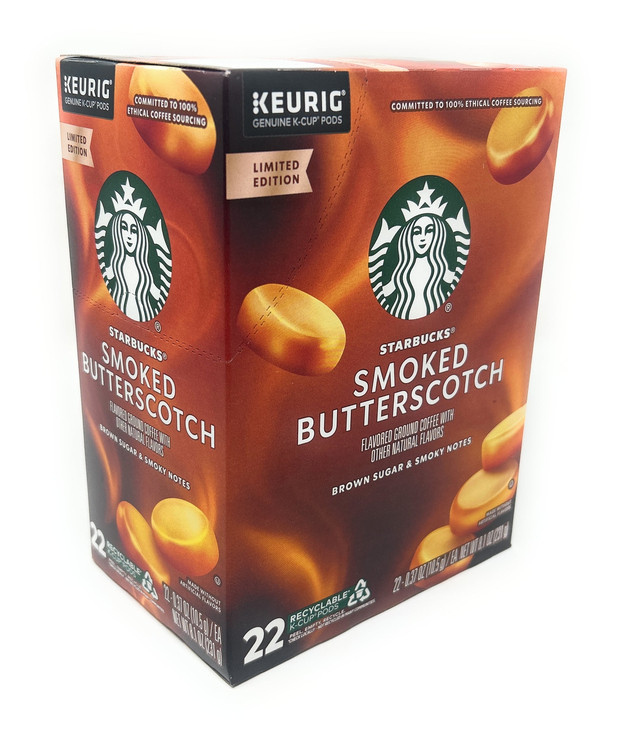 Starbucks Smoked Butterscotch K-Cup Coffee Pods - 22 Count - 1 box ...