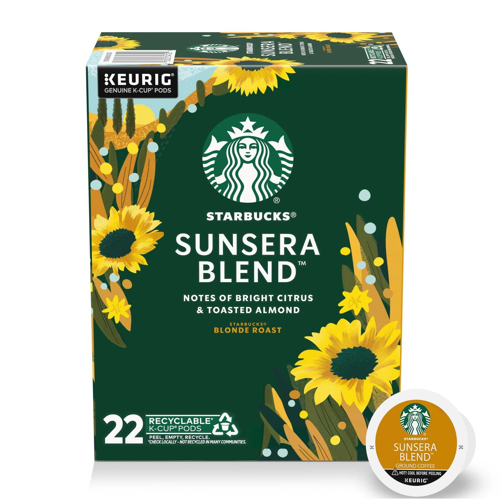 Starbucks Sunera Blend, Light Roast Coffee, Keurig K-Cup Single Serve ...