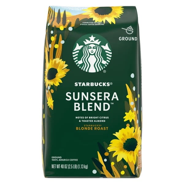 Starbucks Sunsera Ground Coffee, Bright Citrus and Almond, Blonde Roast ...
