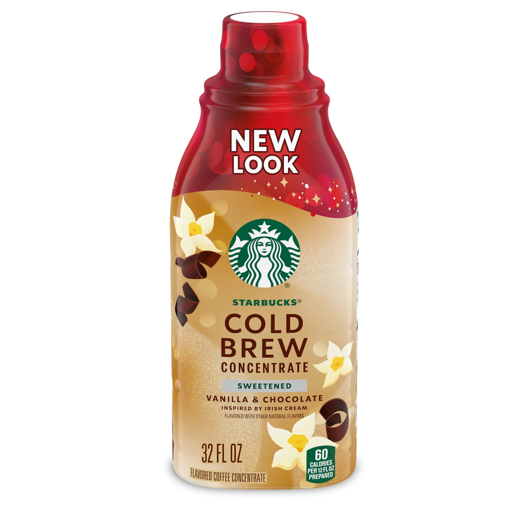 Starbucks Cold Brew Coffee Concentrate, 32 fl oz, Vanilla & Chocolate ...